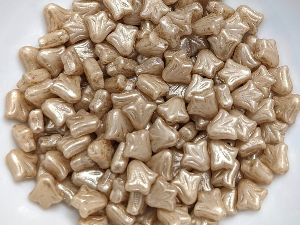 Champagne Luster - Czech Lily Flower - 10x9mm - 20pcs – Didi Beads Inc.