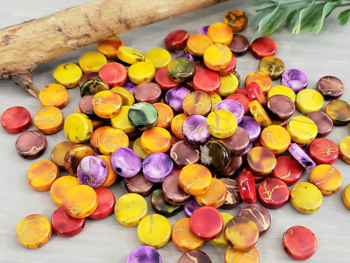 Drawbench Lucite Coin Mix - 8mm - 50pcs – Didi Beads Inc.